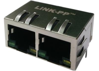 중국 Rj45 HFJ12-2450ER-L77RL 달무리 FastJack 이중 탭 아래로 10/100Base-T W/LED 판매용