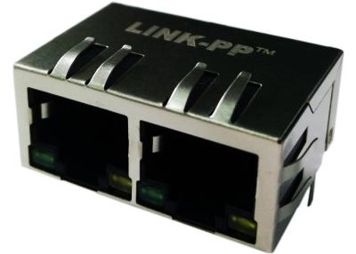 Dual Rj45 HFJ12-E2450ER-L12RL Halo FastJack Tab-Down 10/100Base-T W/LED