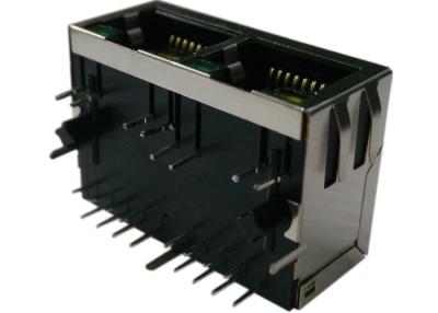 Cina Schermo W/LED del connettore 10/100Base-T della doppia porta Rj45 di XFATM9-CLxu2-4NTS in vendita