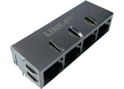 Cina Schermo a quattro fori di XFATM2K-CLGG4-4NS 10/100Base-T Rj45 con il LED in vendita