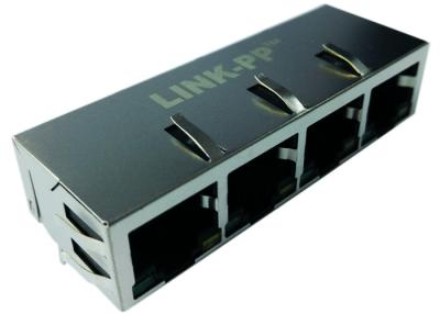 Cina schermo W/LED del connettore del Multi-porto RJ45 XFATM6N-CLxu4-4MS 1x4 10/100Base-T in vendita