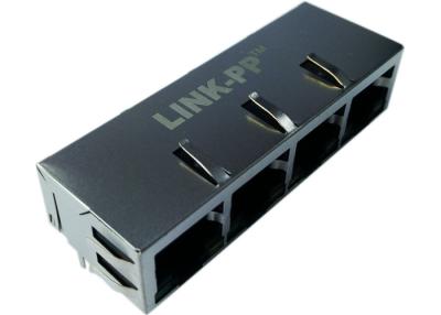 Cina schermo W/LED del connettore del Multi-porto RJ45 XFATM9-CLxu4-4MS 1x4 10/100Base-T in vendita