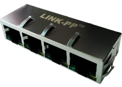 Cina Schermo W/LED di lan Jack di Rj45 1x4 10/100Base-T XFATM9HTVS-CLxu4-4MS in vendita