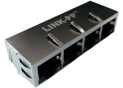 Cina Quad lo schermo W/LED di Jack di gigabit del porto Rj45 1000Base-T XFGIB100-CLxu4-4MS in vendita