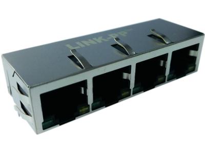 중국 Rj45 1x4 10/100Base-T XFMATM2R-CLxu4-4MS 근거리 통신망 잭 방패 W/LED 판매용