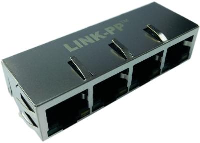 Cina Schermo W/LED di lan Jack di Rj45 1x4 10/100Base-T XFATM9-CLYG4-4MS in vendita
