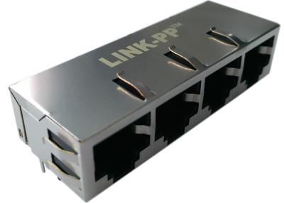 중국 Rj45 쿼드 항구 연결관 XFATM6-COMBO4-4S 10/100Base-T 방패 탭 아래로 판매용