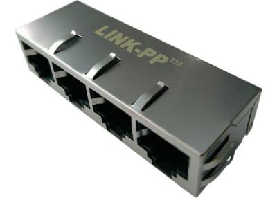 중국 Rj45 쿼드 항구 연결관 XFATM6A-COMBO4-4MS 10/100Base-T 방패 탭 아래로 판매용