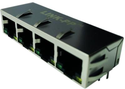 China Verbindungsstück AR14-3759I LED G/Y, 10/100 EMS-Finger, Vorsprung 1X4 RJ45 unten zu verkaufen