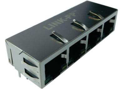 China HFJ14-1G16ER-L11RL-multi-Haven 1x4 lusje-onderaan de Schakelaar van Ganged Gigabit RJ45 Te koop