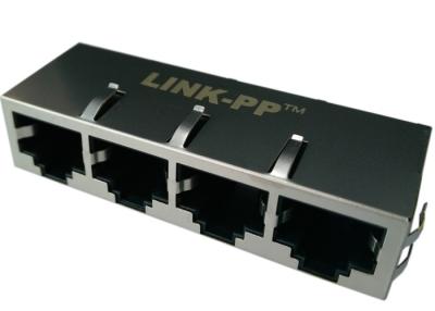 China HFJ14-1G41ERL-multi-Haven 1x4 lusje-onderaan de Schakelaar van Ganged Gigabit RJ45 Te koop