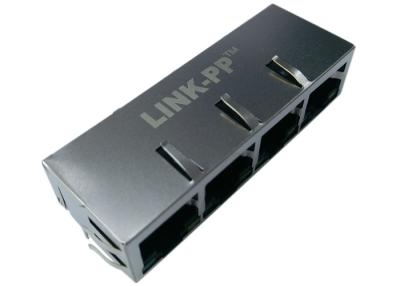 China 1x4 Rj45 Socket ,Tab-Down HFJ14-2450ER-L55RL 1000Base-T Connector for sale