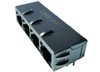 China Gigabit 4 port RJ45 1x4 Tab-Down HFJ14-2450ER-L78RL Ethernet Connector for sale