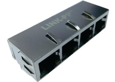 China Magnetic RJ45 1x4 Tab-Down 1000Base-T Lan Connector HFJ14-E2450ER-L11RL for sale