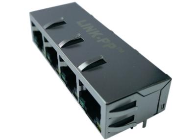 China Multi-port RJ45 1x4 Tab-Down HFJ14-E2450ER-L17RL 1000Mbps Connector for sale