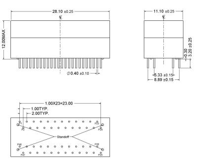 China L14T002-3 1000 base - padrão da reunião IEEE802.3bt Type3 do ponto de entrada 30/60W de LAN Filter Telecom Transformer dos portos duplos de T à venda