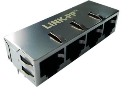 China RB4-Q13LT8KQ Quad Port RJ45 1X4 Tab Down , LPJ46204AENL 10/100Mbps for sale