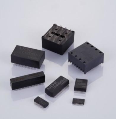 China UDE L22T008-4 Single Port 1000 Base - T Ethernet Magnetic Transformers LAN Filter PoE 90W for sale