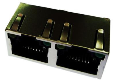 6116353-4/6116353-1 Rj45 モジュラー ジャックの 1x2 盾のパネルは LED とひきました