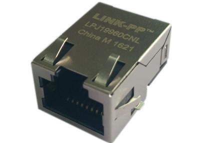 중국 저프로파일 RJPS-001TC1 SMD POE Rj45, 1x 10/100는 기초 TX LPJ19960CNL를 걸렀습니다 판매용
