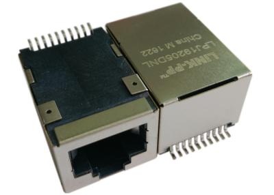 China LPJ19205DNL SMT POE Rj45 Jack , 1x 10/100Mbps IEEE 802.3af Power over Ethernet for sale