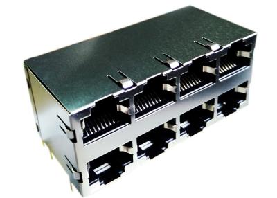 中国 0833-2X4R-56-F Rj45 IEEE 802.3af PoE 2x4 の港 10/100Mbps の磁気学 販売のため