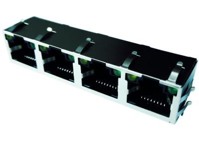 China O diodo emissor de luz lateral Jack Ganged 4 da entrada E5J88-34CJ24-L/E5J88-34CJ22-LRj45 move à venda