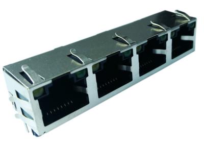 China O diodo emissor de luz Jack Ganged 1x4 da entrada do lado de E5J88-14CJ25-L/E5J88-14CJ22-L Rj45 move à venda
