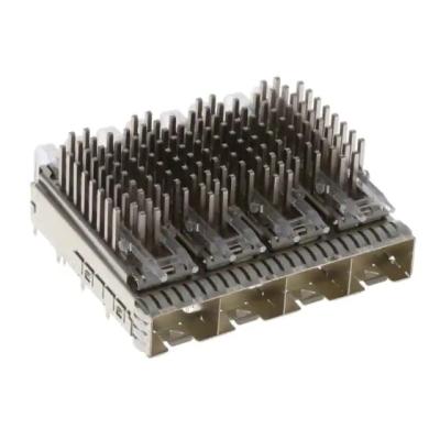 Κίνα Κλουβί TE 2198233-4 SFP+ 1x4 με Heatsink εξωτερικό συμπεριλαμβανόμενο ανοίξεις Lightpipe προς πώληση