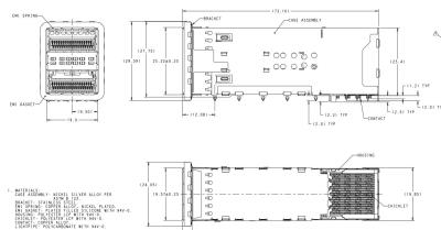 Κίνα Ενσωματωμένος κλουβί συνδετήρας TE 2198373-2 ZQSFP+ 2x1 με Lightpipe προς πώληση