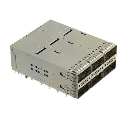 중국 TE 2227671-3 ZQSFP+ 2x3 케이지 연결기 EMI는 라이트파이프 28과 함께 나타납니다 Gb / Ｓ 판매용