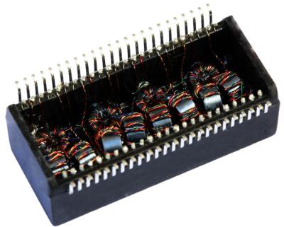 中国 48Pins LP44804NLのイーサネット磁気変圧器10/100Mbps 4は左舷に取ります 販売のため