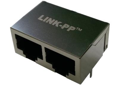 China Verbindungsstücke HR901201A 1x2 Hafen-Rj45 | LPJF26404DNL verdoppeln magnetischer Jack zu verkaufen