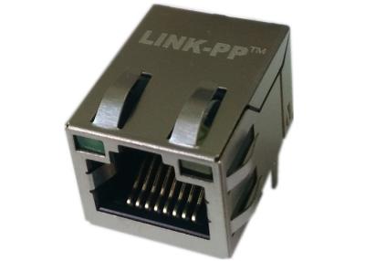 China 6605814-1 RJ45 modularer Jack, 10Pin abgeschirmt mit LED LPJG16314A28NL zu verkaufen