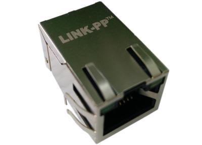 China RT1-364A1R1A 10/100 Base-T Magnetic RJ45 Jack / 90 Degree PCB Mounting Connector for sale