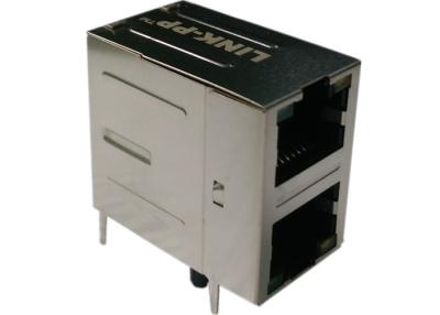 China 71F-1201GYD2NL 2x magnetisches RJ45 Jack LPJ17402AHNL 100Base-T Ethernet zu verkaufen