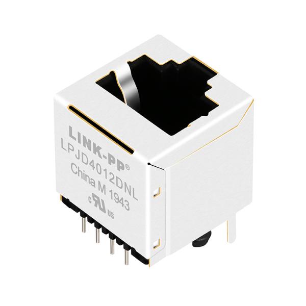 JXD2-0Z14NL RJ45 Vertical Magnetics Jack Industrial Top Entry Single Port LPJD4012DNL