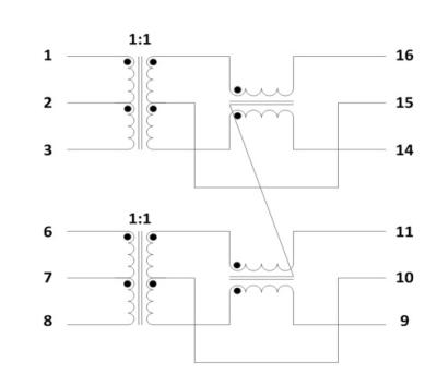 Chine L'audio de transformateurs et signalent 10/100 port 749013011A croisé de la base-T SMD 1 à vendre