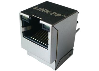 중국 녹색 녹색 HFJV1-E1G06-L11RL 이더네트 연결관 1G EXT TEMP 수직 RJ45 w/MAG W/LED 판매용