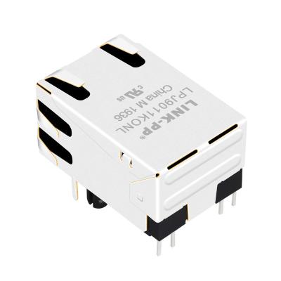 China 08B0-1X1T-36-F 10/100 Base-T Magnetische RJ45 Jack LPJ9011KONL Tab Up Connector Te koop