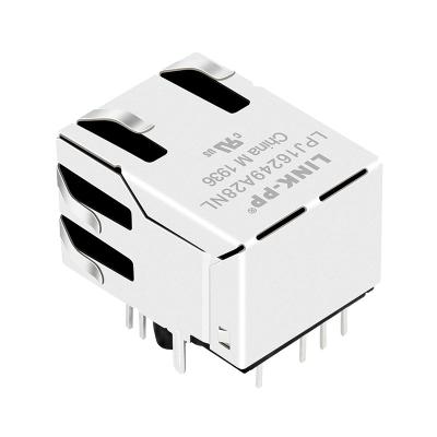 중국 저항기 Leds에 POE RJ45 잭 MOX-RJ45-1815GYV 10/100M LPJ16249A28NL 판매용