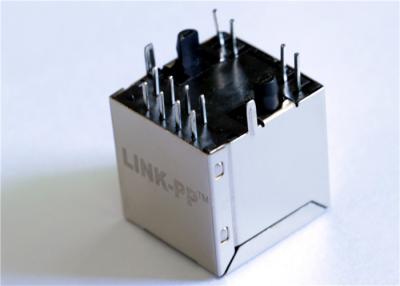 중국 LEDs LPJD0012BGNL를 가진 XRJV-11-01-8-8-1-MD12 똑바른 거치 Rj45 자석 잭 방패 판매용