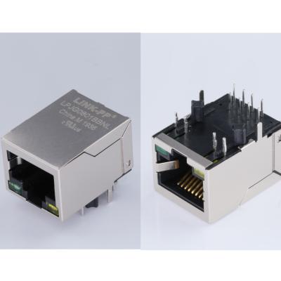 China LPJ0011BBNL RJ45 Modular Connector 10/100 Base-TX AutoMDIX RoHS for sale