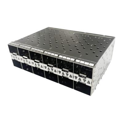 中国 2x6 SFP+ケージ&コネクタ EMIスプリング指とライトパイプ 販売のため