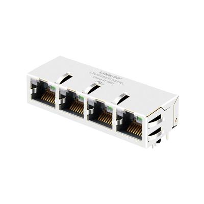 Cina LPJG48831A52NL Quad Port RJ45 Connector con integrato magnetico in vendita