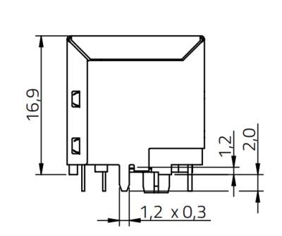 China 10/100BASE-TX 74980101200 Montaje vertical RJ45 Jack sin PoE para THR en venta