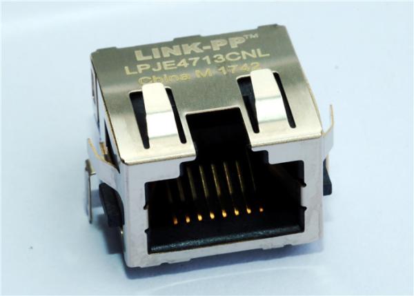 Quality Mid mount RJ45 Connector PCB Mounting Low Profile TH, LPJE4713CNL Shielded for sale