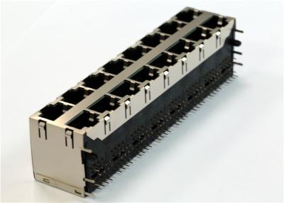 중국 겹쳐 쌓인 2x8 RJ45의 3022815605의 연결관 16 이더네트 포트가 LPJE100XCNL에 의하여 교차합니다 판매용