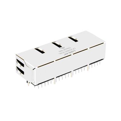 Китай HFJ14-1G01ERL 1x4 RJ45 соединитель с 1000 базовыми магнитными модулями продается