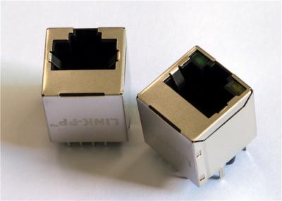 51F-1203GYD2NL 수직 RJ45 잭 똑바른 입장 10/100 자석 연결관